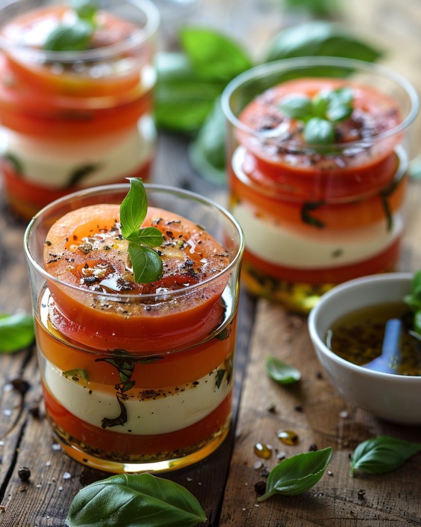 Recette de Verrine Tomate Mozzarella : Une Entrée Fraîche et Délicieuse ...